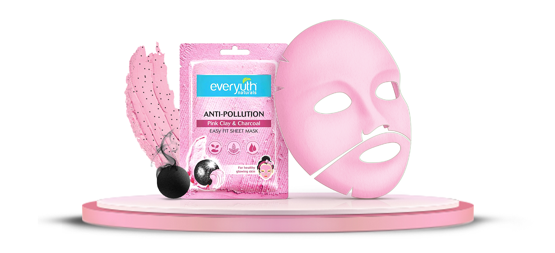 The Power of Pink Clay & Charcoal Sheet Mask for Radiant Skin ...